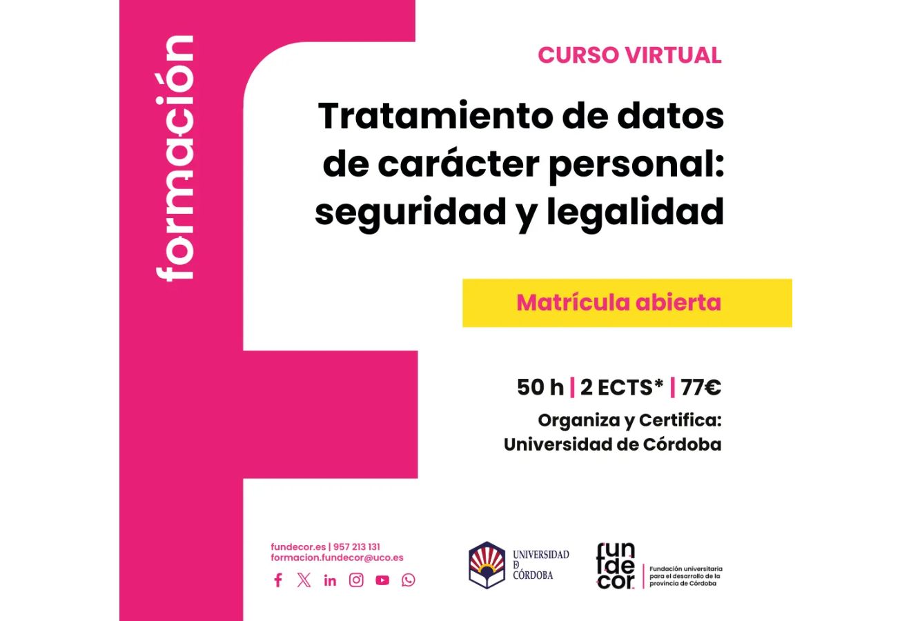Curso de Tratamiento de datos de carácter personal - Fundecor